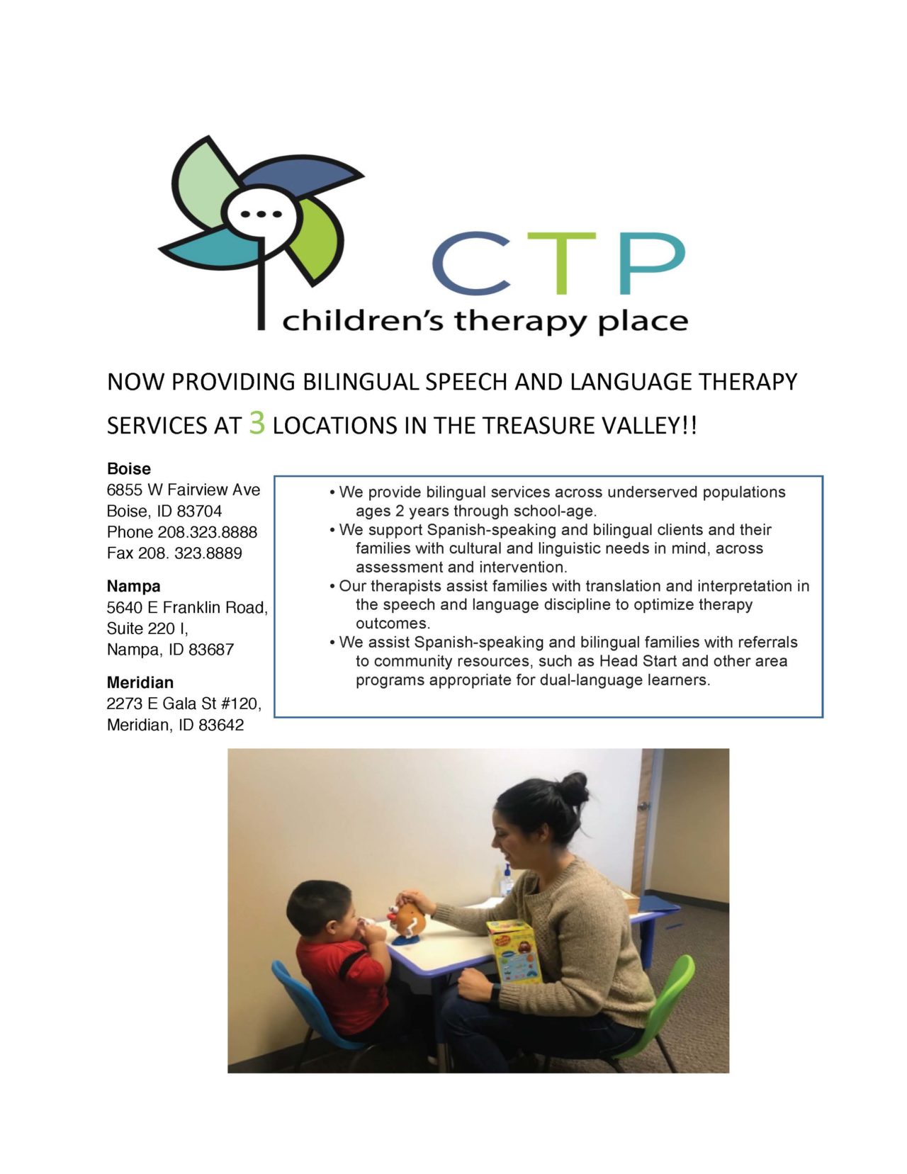BILINGUAL SPEECH AND LANGUAGE THERAPY - Children's Therapy Place